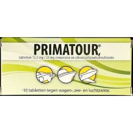 Primatour Reistablet 10 Tabletten Wagen, zee en luchtziekte.